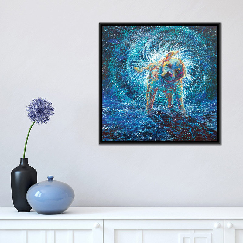 East Urban Home Iris Scott Play It Again Sam Print on Wrapped Canvas in Blue & Reviews | Wayfair